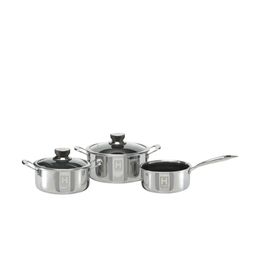Hensslers Topfset &brvbar; silber &brvbar; Edelstahl &brvbar; Ma&szlig;e (cm): B: 36 H: 22 &raquo; H&ouml;ffner