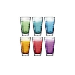 Leonardo 6er-Gl&auml;serset Vario Struttura &brvbar; mehrfarbig &brvbar; Glas &brvbar; Ma&szlig;e (cm): B: 7,5 H: 13,7 &raquo; H&ouml;ffner