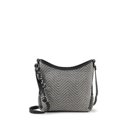 Tom Tailor Damen TTMIRELLE S Beuteltasche in Bast-Optik, schwarz, Gemustert, Gr. ONESIZE