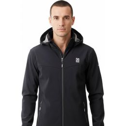 Windbreaker LPO "Melwyn Active", Herren, Gr. 4XL (60), schwarz, 92% Polyester, 8% Elasthan, regular fit, Jacken Windbreaker, abnehmbare, verstellbare Kapuze