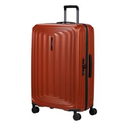 Hartschalen-Trolley Samsonite "2WANDER", Gr. B/H/T: 53cm x 81cm x 31cm 125 l, metallic terracotta, Polycarbonat, Koffer, aus robustem Polycarbonat, mit Adressetikett und Dehnfalte