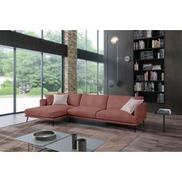Ecksofa Egoitaliano "Sophia, Designsofa mit extrakomfortablem Sitzkomfort, Breite 274cm", braun (cedar wood), B:274cm H:77cm T:154cm, Sofas, Ecksofa, mit Daunenfederung, L-Form