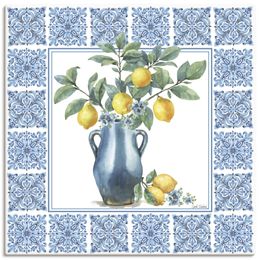 Wandbild Artland "Le Citron V", farbe bild(er): blau, B:40cm H:40cm, Bilder, als Alubild, Leinwandbild, Poster, Wandaufkleber in verschied. Gr&ouml;&szlig;en