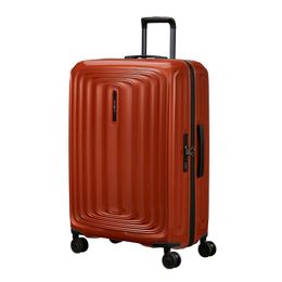 Hartschalen-Trolley Samsonite "2WANDER", Gr. B/H/T: 51cm x 75cm x 30cm 107 l, metallic terracotta, Polycarbonat, Koffer, aus robustem Polycarbonat, mit Adressetikett und Dehnfalte