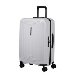 Hartschalen-Trolley Samsonite "2WANDER", Gr. B/H/T: 45cm x 69cm x 28cm 80 l, metallic stone, Polycarbonat, Koffer, aus robustem Polycarbonat, mit Adressetikett und Dehnfalte