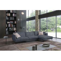 Ecksofa Egoitaliano "Sophia, Designsofa mit extrakomfortablem Sitzkomfort, Breite 274cm", grau (charcoal), B:274cm H:77cm T:154cm, Sofas, Ecksofa, mit Daunenfederung, L-Form