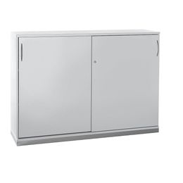 HANNA - Schiebet&uuml;rschrank, 2 Fachb&ouml;den, lichtgrau kaiserkraft