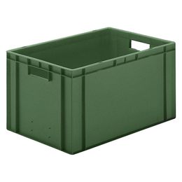 Euro-Format-Stapelbeh&auml;lter, W&auml;nde und Boden geschlossen, LxBxH 600 x 400 x 320 mm, gr&uuml;n, VE 5 Stk kaiserkraft