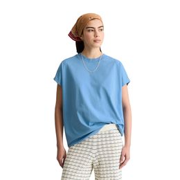 Marc O'Polo T-Shirt MARC O'POLO DENIM "aus Organic Cotton", Damen, Gr. L, azure sky, Obermaterial: 100% Baumwolle, unifarben, Basic, relaxed fit, Rundhals, normaler Saum, Shirts T-Shirt