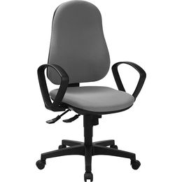 Topstar B&uuml;rostuhl SUPPORT SY, mit Armlehnen, Synchronmechanik, hellgrau