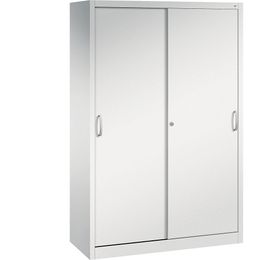 C+P ACURADO Schiebet&uuml;renschrank, 4 Fachb&ouml;den, HxBxT 1950 x 1200 x 500 mm, lichtgrau