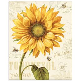 Glasbild Artland "Under the Sun I", farbe bild(er): gelb, B:45cm H:60cm, Bilder, in verschiedenen Gr&ouml;&szlig;en