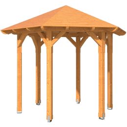 Skan Holz Holzpavillon SKANHOLZ "Colmar 1", beige (natur), B/H/T: 292cm, Pavillons, Douglasie, 273 x 236 cm