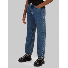 Regular-fit-Jeans Calvin Klein Jeans "BARREL BECKFORD BLUE WASH", Jungen, Gr. 10 (140), N-Gr, beckford wash, Denim/Jeans, Obermaterial: 100% Baumwolle, unifarben, regular fit lang, Jeans, Regular fit f&uuml;r Kinder mit praktischen Taschen