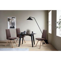 Polsterstuhl stressless "Laurel", braun (chocolate paloma, eiche gekalkt), B:49cm H:105cm T:60cm, Leder PALOMA: PALOMA ist ein durchgef&auml;rbtes Semianilin-M&ouml;belleder mit nat&uuml;rlicher Narbung., St&uuml;hle, Polsterstuhl, High Back, Gr&ouml;&szlig;e L, mit schr&auml;ggestellten Beinen in Eiche gekalkt