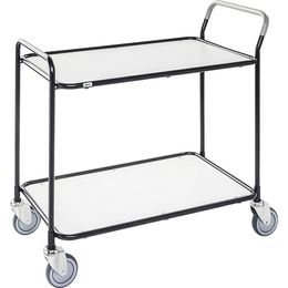 Kongamek Tischwagen, 2 Etagen, LxBxH 1020 x 555 x 965 mm, schwarz / wei&szlig;, ab 2 Stk