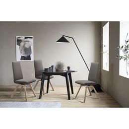 Polsterstuhl stressless "Laurel", grau (metal grau paloma, eiche gekalkt), B:49cm H:105cm T:60cm, Leder PALOMA: PALOMA ist ein durchgef&auml;rbtes Semianilin-M&ouml;belleder mit nat&uuml;rlicher Narbung., St&uuml;hle, Polsterstuhl, High Back, Gr&ouml;&szlig;e L, mit schr&auml;ggestellten Beinen in Eiche gekalkt