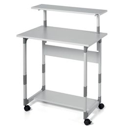 Durable EDV-Trolley, h&ouml;henverstellbar, lichtgrau