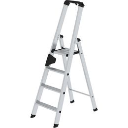 MUNK Stufen-Stehleiter, einseitig, Komfort-Ausf&uuml;hrung mit ergo-pad&reg;, 4 Stufen