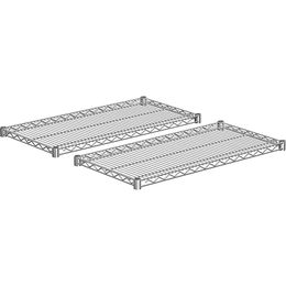 Fachboden f&uuml;r Stahldraht-Gitterregal, verchromt, Fachlast 150 kg, Breite 910 mm, Tiefe 460 mm, VE 2 Stk kaiserkraft