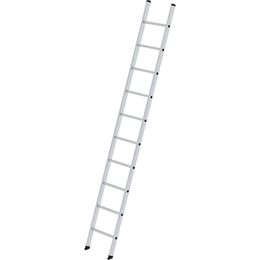 MUNK Anlegeleiter mit Sprossen, Profiausf&uuml;hrung, Breite 420 mm, 10 Sprossen, Holm 58 x 25 mm