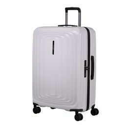 Hartschalen-Trolley Samsonite "2WANDER", Gr. B/H/T: 51cm x 75cm x 30cm 107 l, metallic stone, Polycarbonat, Koffer, aus robustem Polycarbonat, mit Adressetikett und Dehnfalte