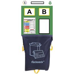 Regal-Infoboard Doppelmarkierung, mit Abfallsack, HxB 2000 x 900 mm, gr&uuml;n kaiserkraft