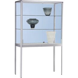 eurokraft pro Vitrine, Ausf&uuml;hrung Schrankvitrine, Breite 1200 mm, 2 Schiebet&uuml;ren