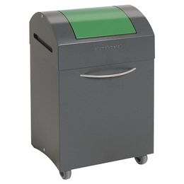 Wertstoffsammler, flammverl&ouml;schend, BxT 380 x 320 mm, Volumen 45 l, Einwurf verkehrsgr&uuml;n kaiserkraft
