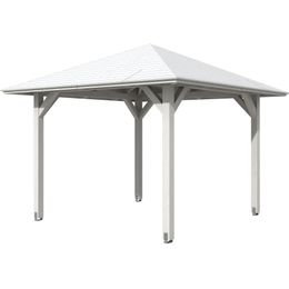 Skan Holz Holzpavillon SKANHOLZ "Cannes 1", wei&szlig;, B/H/T: 314cm, Pavillons, Leimholz, 294 x 294 cm