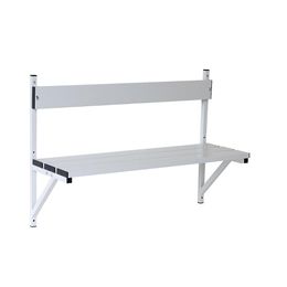 Sypro Wandbank, Aluminiumleisten, L&auml;nge 1015 mm, lichtgrau