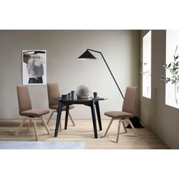 Polsterstuhl stressless "Laurel", braun (mole batick, eiche gekalkt), B:49cm H:105cm T:60cm, Leder BATICK: BATICK ist ein leicht korrigiertes, durchgef&auml;rbtes und genarbtes M&ouml;belleder, bei dem die meisten Unebenheiten und Spuren in der Regel entfernt wurden., St&uuml;hle, Polsterstuhl, High Back, Gr&ouml;&szlig;e L, mit schr&auml;ggestellten Beinen in Eiche gekalkt