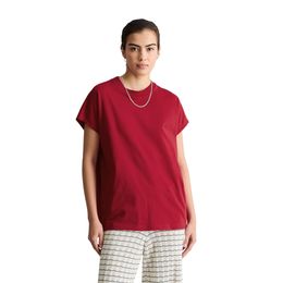 Marc O'Polo T-Shirt MARC O'POLO DENIM "aus Organic Cotton", Damen, Gr. M, vivid cherry, Obermaterial: 100% Baumwolle, unifarben, Basic, relaxed fit, Rundhals, normaler Saum, Shirts T-Shirt