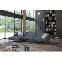 Ecksofa Egoitaliano "Sophia, Designsofa mit extrakomfortablem Sitzkomfort, Breite 274cm", grau (charcoal), B:274cm H:77cm T:154cm, Sofas, Ecksofa, mit Daunenfederung, L-Form