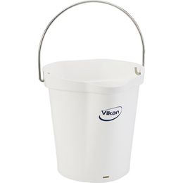vikan Eimer, lebensmittelecht, Volumen 6 l, VE 5 Stk, wei&szlig;