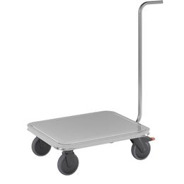 Edelstahl-Griffroller, Radsatz Kunststoff, Tragf&auml;higkeit 150 kg kaiserkraft