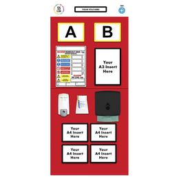 Regal-Infoboard Doppelmarkierung, Desinfektion, HxB 2000 x 900 mm, rot kaiserkraft