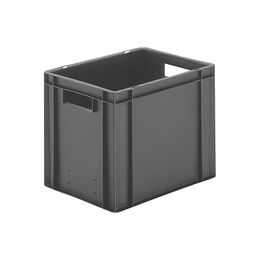 Euro-Format-Stapelbeh&auml;lter, W&auml;nde und Boden geschlossen, LxBxH 400 x 300 x 320 mm, grau, VE 5 Stk kaiserkraft