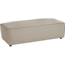Hocker Home Affaire "NEU: SHERWOOD XXL, Polsterhocker, Cord, Webstoff", braun (hellbraun), B:130cm H:44cm T:60cm, 100% Polyester, Hocker, Hocker, rechteckig, bequemer Sitzkomfort, 130/60/44 cm, Krokodilverbinder