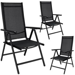 Casaria Gartenstuhl Bern 3er-Set Anthrazit