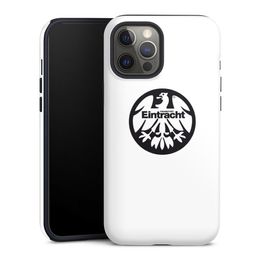 DeinDesign iPhone 12 Pro Handy Panzer Handyh&uuml;lle robuste Outdoor H&uuml;lle Schutzh&uuml;lle matt Eagle Logo Eintracht Frankfurt Tough Case