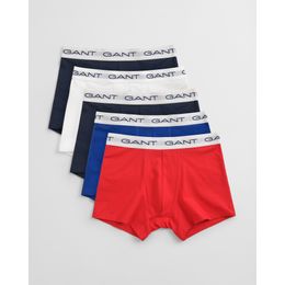 Trunk Gant "TRUNK 5-PACK", Damen, Gr. S, 5 Stk., bunt (multicolor), Jersey, Obermaterial: 95% Baumwolle, 5% Elasthan, unifarben, figurbetont, Unterhosen, Mit elastischem Bund
