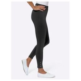 Leggings Classic Basics, Damen, Gr. 50, Normalgr&ouml;&szlig;en, schwarz, 95% Baumwolle, 5% Elasthan, unifarben, 7/8-L&auml;nge, Hosen Leggings