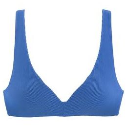Triangel-Bikini-Top Sunseeker "Fancy", Damen, Gr. 32, Cup A, blau, Obermaterial: 92% Polyamid, 8% Elasthan. Futter: 100% Polyamid. Wattierung: 100% Polyester, strukturiert, Bikini-Oberteile, mit Push-up-Effekt