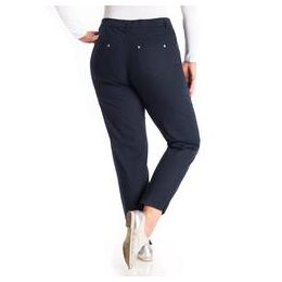 Chinohose KjBRAND "Betty Chino", Damen, Gr. 52, N-Gr, blau (dunkelblau), Web, Obermaterial: 60% Baumwolle, 37% Polyamid, 3% Elasthan, bequem kn&ouml;chellang, Hosen Chinohose, mit Komfortbund
