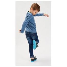 Barfu&szlig;schuh Leguano "LEGUANITO AKTIV", Kinder, Gr. 32, grau (anthrazit), Textil, Schuhe Barfu&szlig;schuh Schn&uuml;rschuh, Halbschuh, Schn&uuml;rer mit speziell entwickelter Halbkugel-Laufsohle
