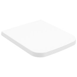 Villeroy & Boch Villeroy und Boch Venticello WC-Sitz 8M22S1RW Stone White Ceramic Plus, Quick Release, SoftClosing, Scharniere Edelstahl