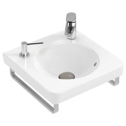 Villeroy & Boch Villeroy & Boch Handtuchhalter 929640D7 Edelstahl hochglanz poliert, Montage seitlich