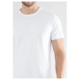 T-Shirt Tom Tailor "Ohio", Herren, Gr. L, wei&szlig;, Single Jersey, Obermaterial: 100% Baumwolle, unifarben, Basic, bequem h&uuml;ftlang, Rundhals, Shirts T-Shirt, Kurzarm, Rundhalsausschnitt, basic, locker, elastisch, Baumwollmix