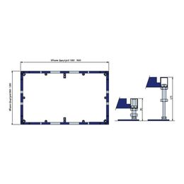 Villeroy & Boch Villeroy und Boch Montagerahmen U91412400 Quaryl, f&uuml;r Duschwannen ab 100 x 100 cm